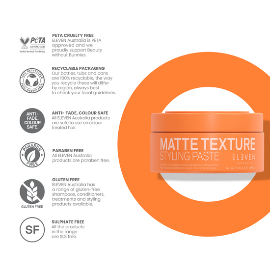 Matte texture styling paste 3 oz - Eleven Australia – ELEVEN Australia