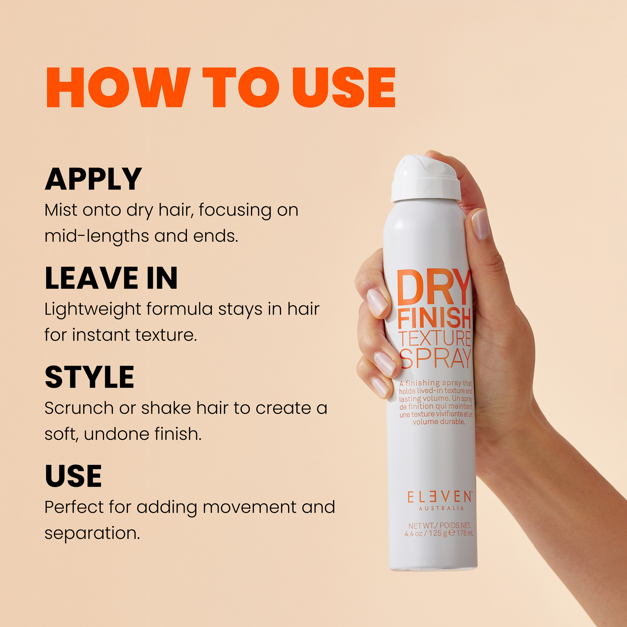 Dry Finish Texture Spray 5 Oz - Eleven Australia – ELEVEN Australia